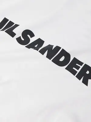 JIL SANDER Logo Print Cotton Jersey T-shirt - Gray