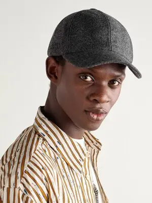 MARANT Logo-embroidered Virgin Wool Baseball Cap - Gray
