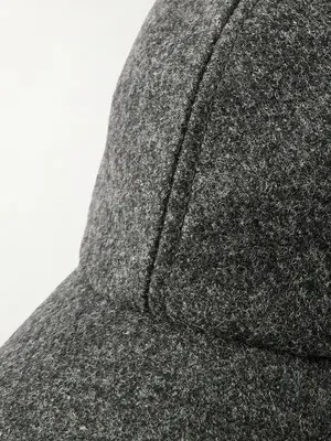 MARANT Logo-embroidered Virgin Wool Baseball Cap - Gray