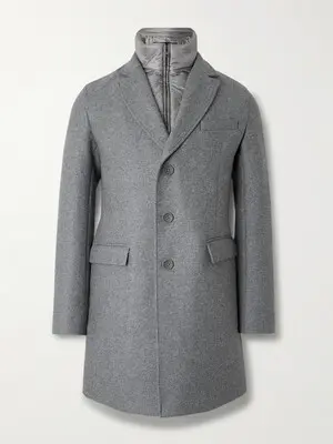 Herno Convertible Padded Wool-blend And Quilted Shell Coat