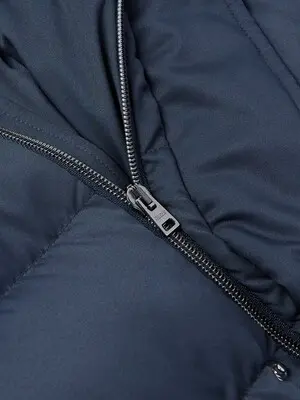Herno Quilted Twill Down Jacket With Plush Trim