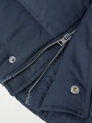 Herno Quilted Twill Down Jacket With Plush Trim