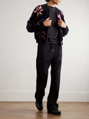 Dries Van Noten Printed Velvet Bomber Jacket