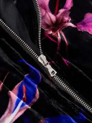 Dries Van Noten Printed Velvet Bomber Jacket