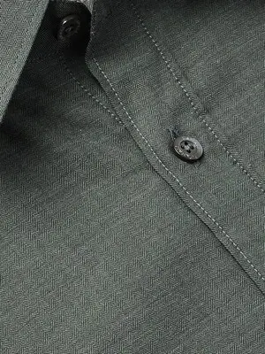 Canali Herringbone Cotton Shirt