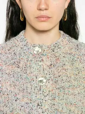 TWINSET Puff-sleeve Speckled Cardigan