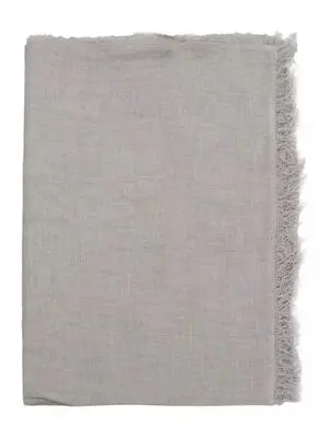 D'ANIELLO Arthur Frayed-edge Linen Scarf - Grey