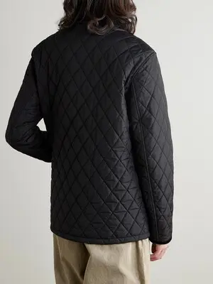 Burberry Corduroy-trimmed Quilted Nylon Barn Jacket