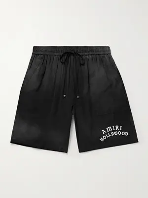 Amiri Straight-leg Modal-blend Drawstring Shorts