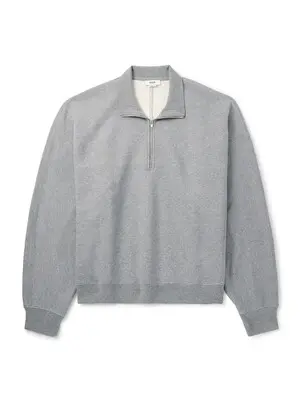 AGOLDE Idris Cotton-jersey Half-zip Sweatshirt