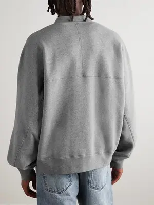 AGOLDE Idris Cotton-jersey Half-zip Sweatshirt