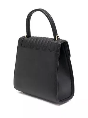 DELAGE Leather Top Handle Bag - Black
