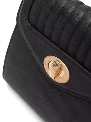 DELAGE Leather Top Handle Bag - Black