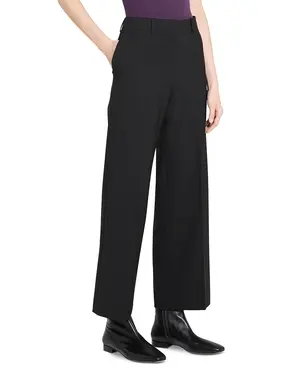 Theory Wide-leg Trousers - Black