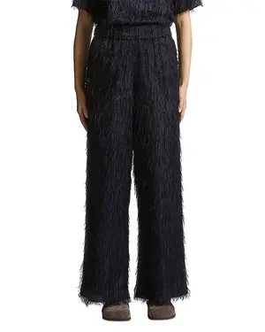 Peserico Faux Fur Wide Leg Trousers