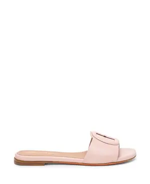 Santoni Leather Slide Sandal