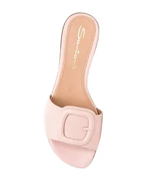 Santoni Leather Slide Sandal