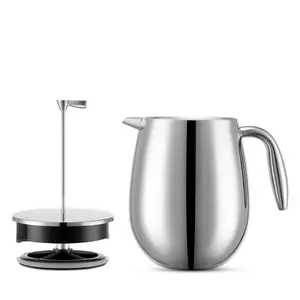 BODUM Columbia Double Wall Stainless Steel French Press Coffee Maker - Chrome