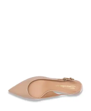 Santoni Patent Leather Mid-heel Slingbacks - Pink