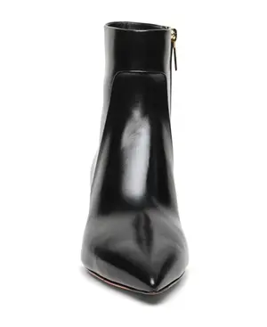 Santoni Leather Ankle Boot - Black