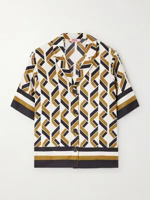 ERES Sonore Printed Silk-twill Shirt