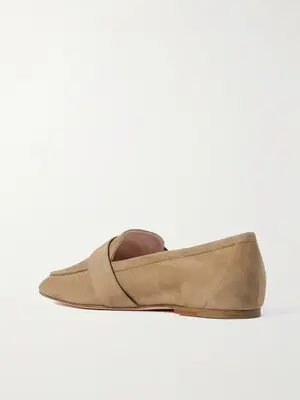 ROGER VIVIER Buckled Suede Loafers - Neutrals
