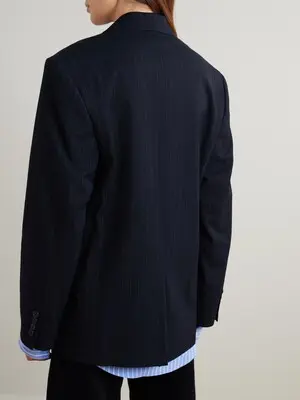 Acne Studios Layered Striped Twill Blazer
