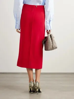 Carven Crepe Pencil Midi Skirt
