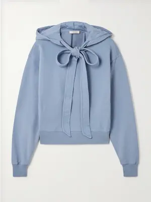 JW Anderson Tie-detailed Cotton-jersey Hoodie