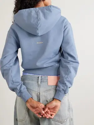 JW Anderson Tie-detailed Cotton-jersey Hoodie