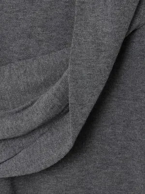 JW Anderson Tie-detailed Wrap-effect Knitted Maxi Dress - Gray