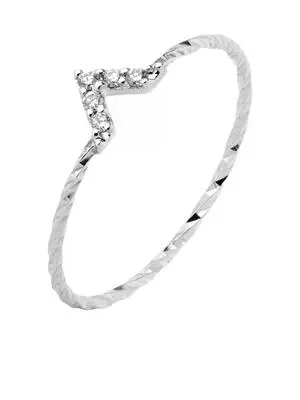 MARIA BLACK 14k White Gold Viva Diamond Ring - Silver