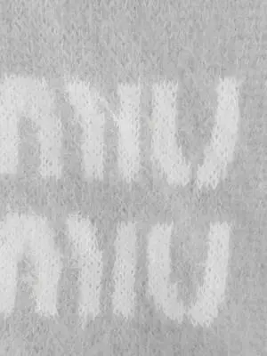 Miu Miu Logo-jacquard Fringed Scarf