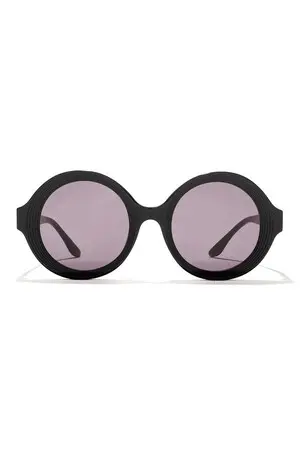 Natori Nami Acetate Round Sunglasses Black