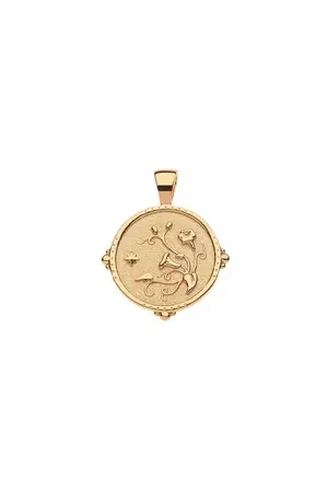 JANE WIN Grace Jw Small Pendant Coin - Gold