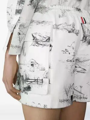 Thom Browne Graphic-print Cargo Shorts