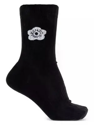 Kenzo Flower-logo Socks - Black