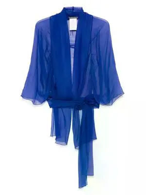 Women's Blue Silk