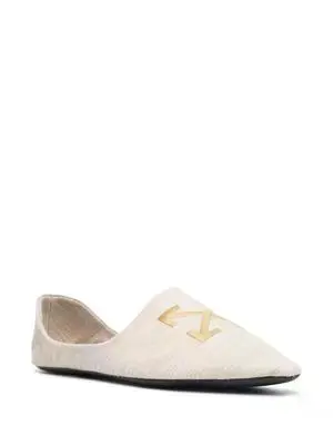 Off-White Embroidered Cross Shoes