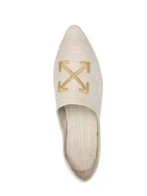 Off-White Embroidered Cross Shoes