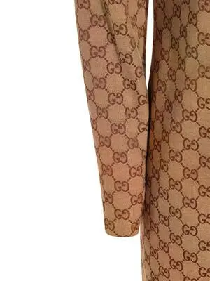 Gucci Gg Canvas Long-sleeve Mini Dress