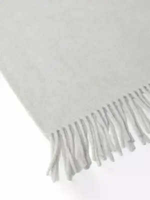 Brunello Cucinelli Fringe Cashmere Scarf - Grey