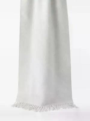 Brunello Cucinelli Fringe Cashmere Scarf - Grey