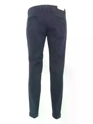 BRIGLIA 1949 Cuffed Straight-leg Trousers - Blue
