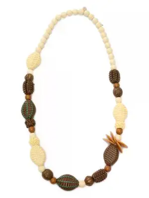 Max Mara Beaded Embellishment Necklace - Green