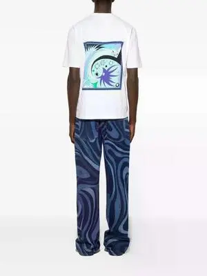 Emilio Pucci Cotton Back Printed T-shirt