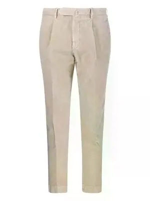 SANTANIELLO Corduroy Pleated Trousers - Neutrals
