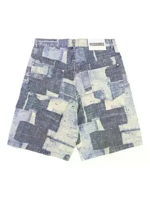 PLEASURES Boro Denim Shorts