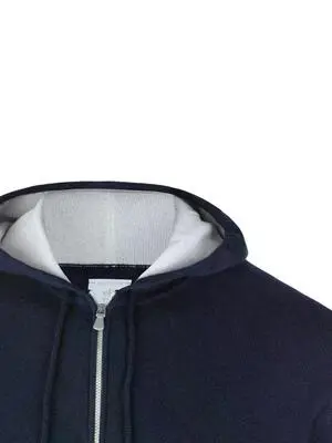 Eleventy Cashmere Zip-up Hoodie - Blue