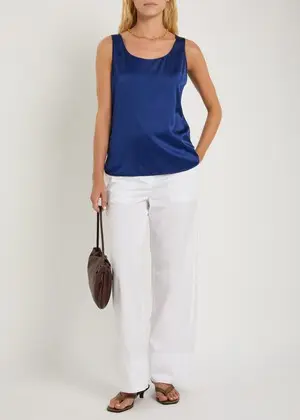 Max Mara Leisure Stretch-silk Top - Blue